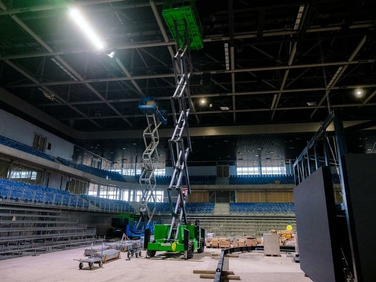 Construction of the Alba Arena in Székesfehérvár